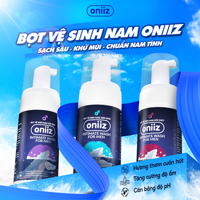 Bọt vệ sinh nam giới Oniiz, Dung dịch vệ sinh nam tạo bọt hương nước h ...